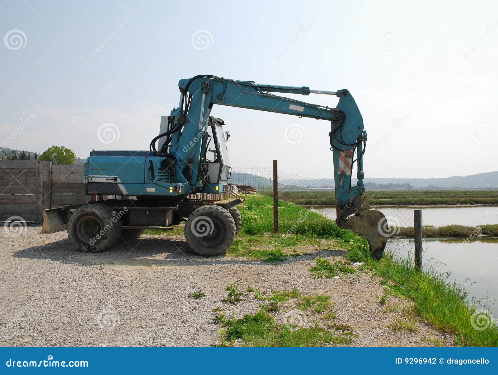 Blue Engineering Vehicle stock photo. Image of farming - 9296942