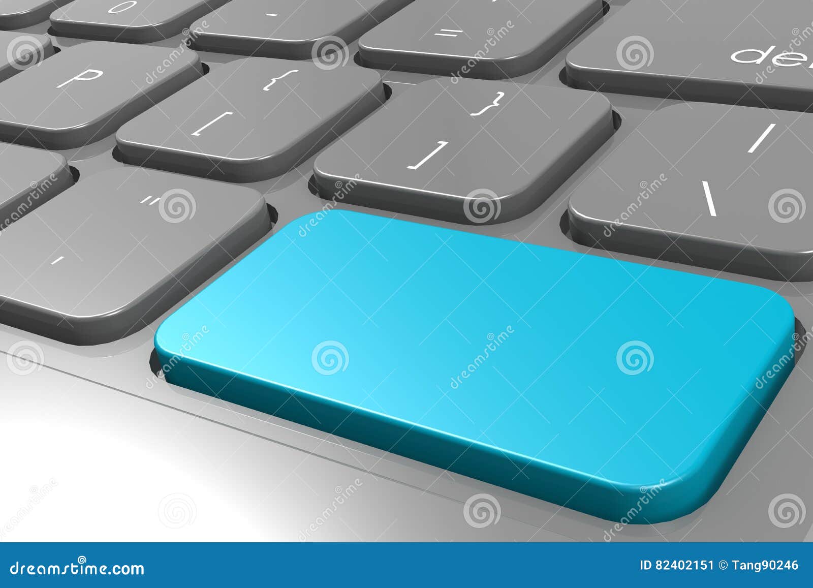 Blue Enter Button on Black Computer Keyboard Stock Illustration ...