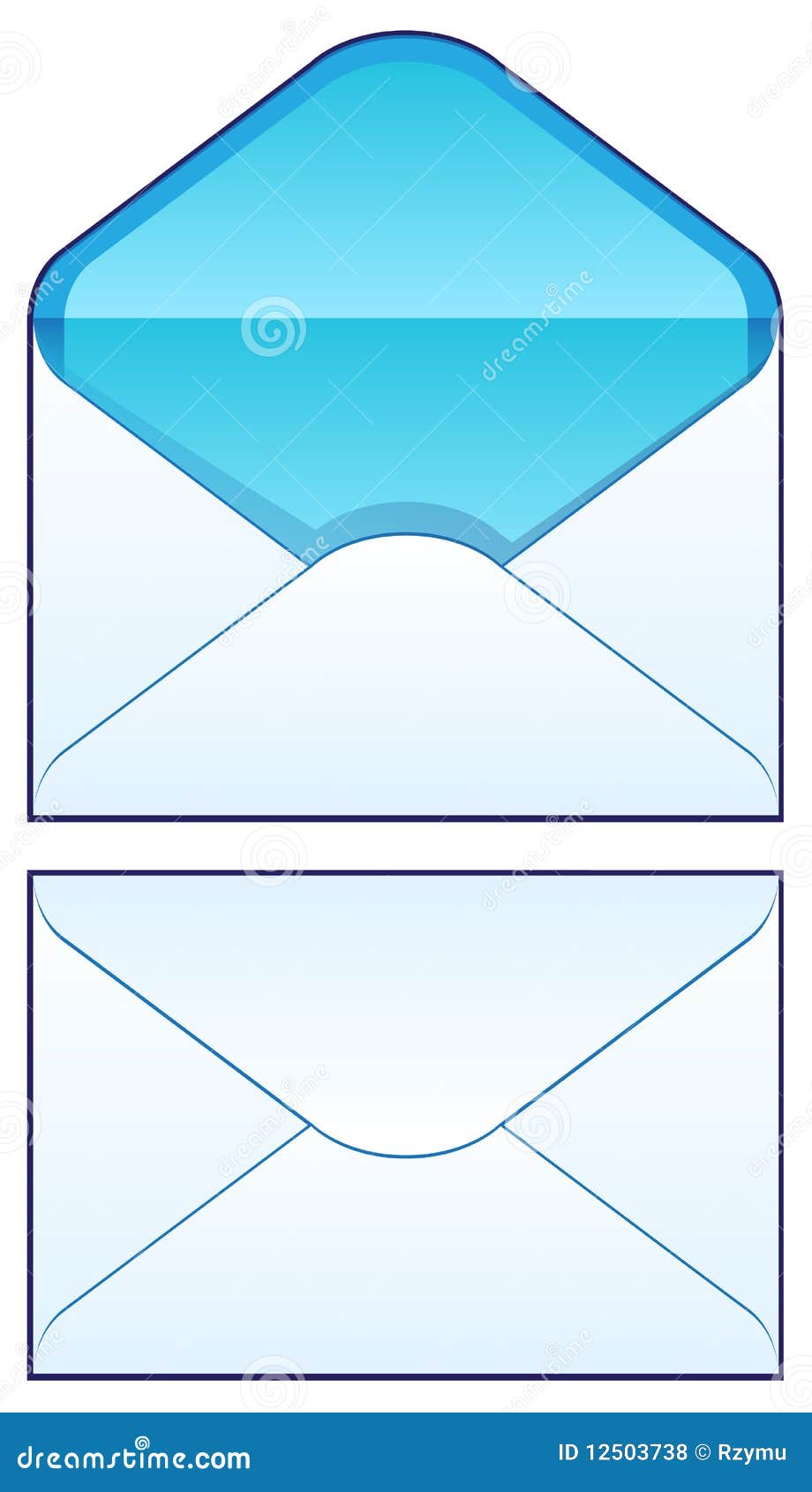 Blue Envelope With Letter. Stock Photo | CartoonDealer.com #46394184