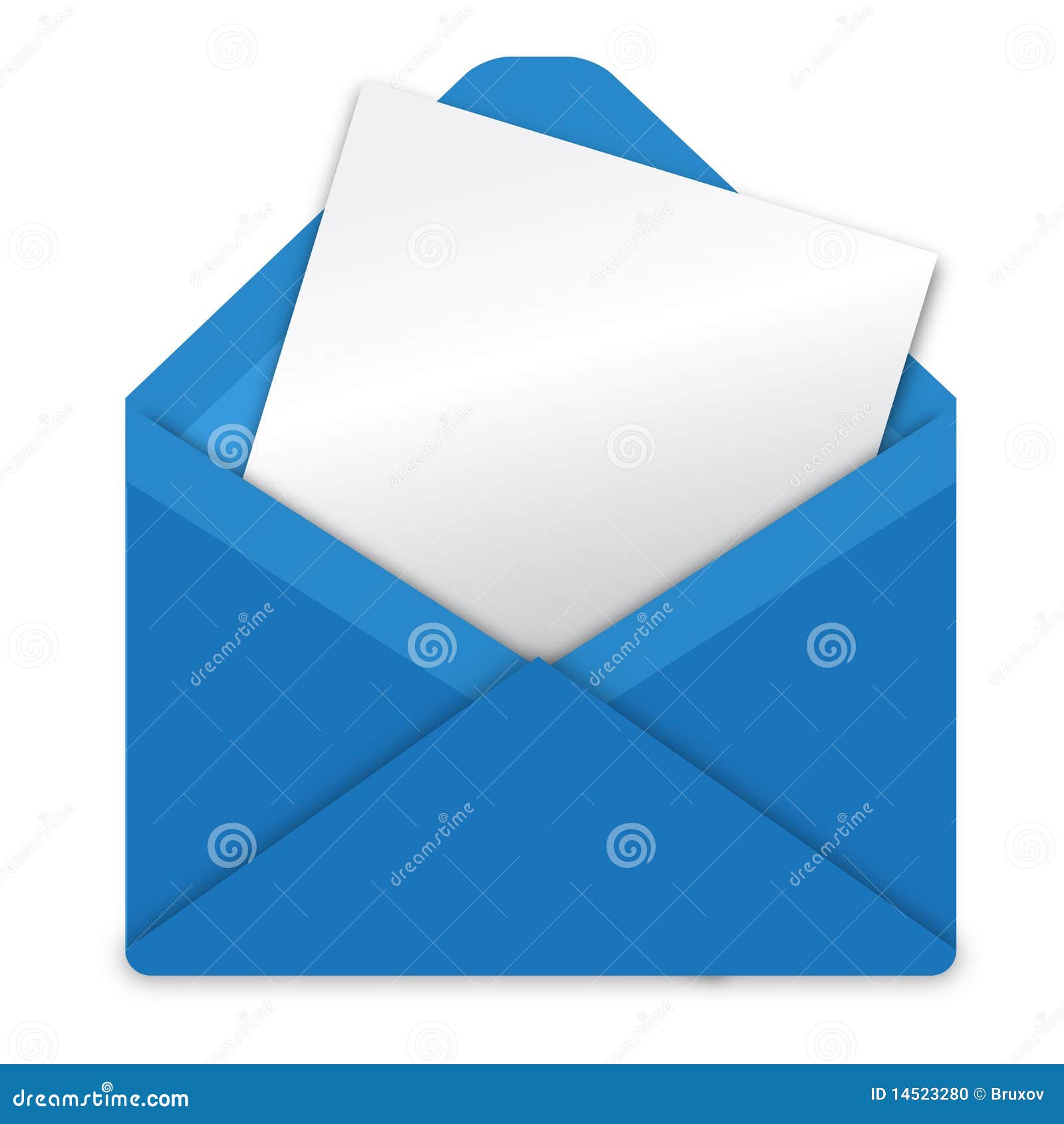 Blue envelope stock vector. Illustration of express, blue - 14523280