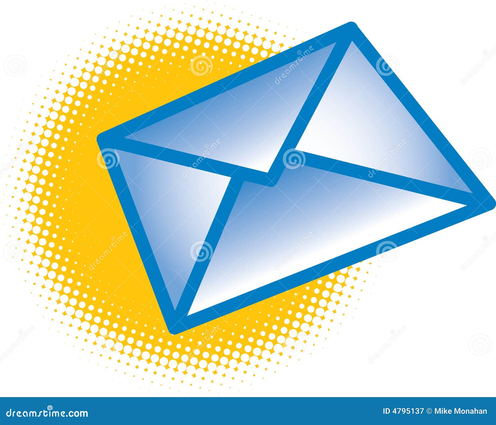 Blue Envelope With Letter. Stock Photo | CartoonDealer.com #46394184