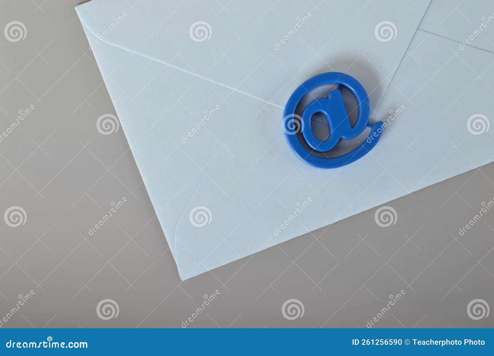Blue Envelope and Email Address Symbol. Email Marketing and Email ...
