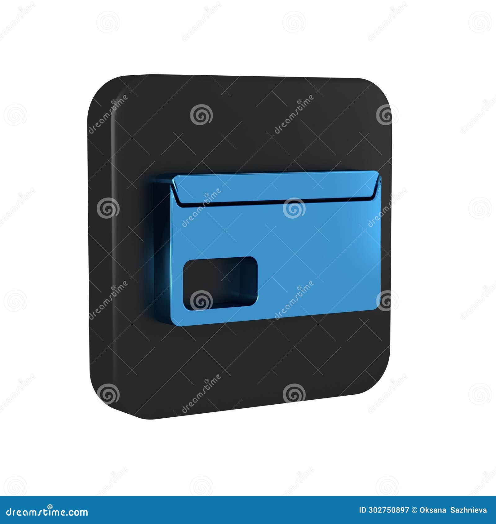 Blue Envelope Icon Isolated on Transparent Background. Email Message ...