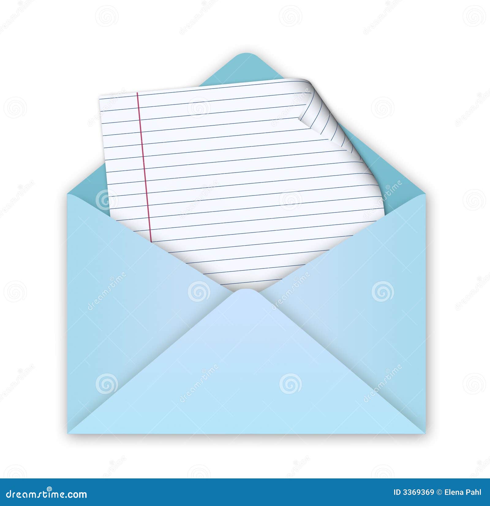 Blue Envelope With Letter. Stock Photo | CartoonDealer.com #46394184