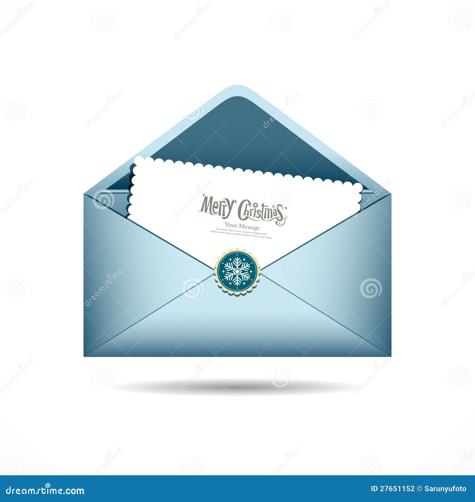 Blue Envelope Icon Isolated On Blue Background. Email Message Letter ...