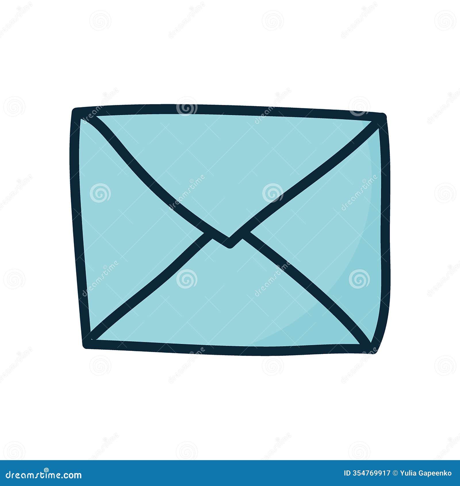 Blue Envelope With Letter. Stock Photo | CartoonDealer.com #46394184