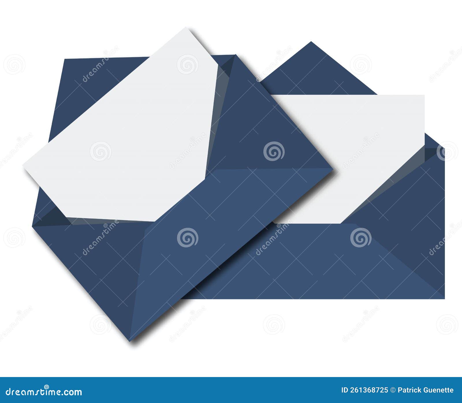 Blue envelopes, icon stock vector. Illustration of envelope - 261368725