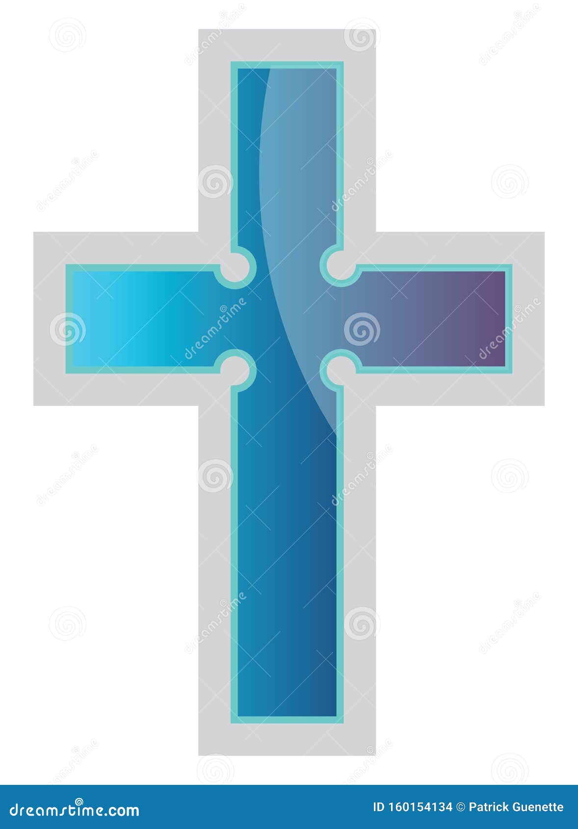 Blue Episcopal Cross Vector Religion Illustration on a Stock Vector ...