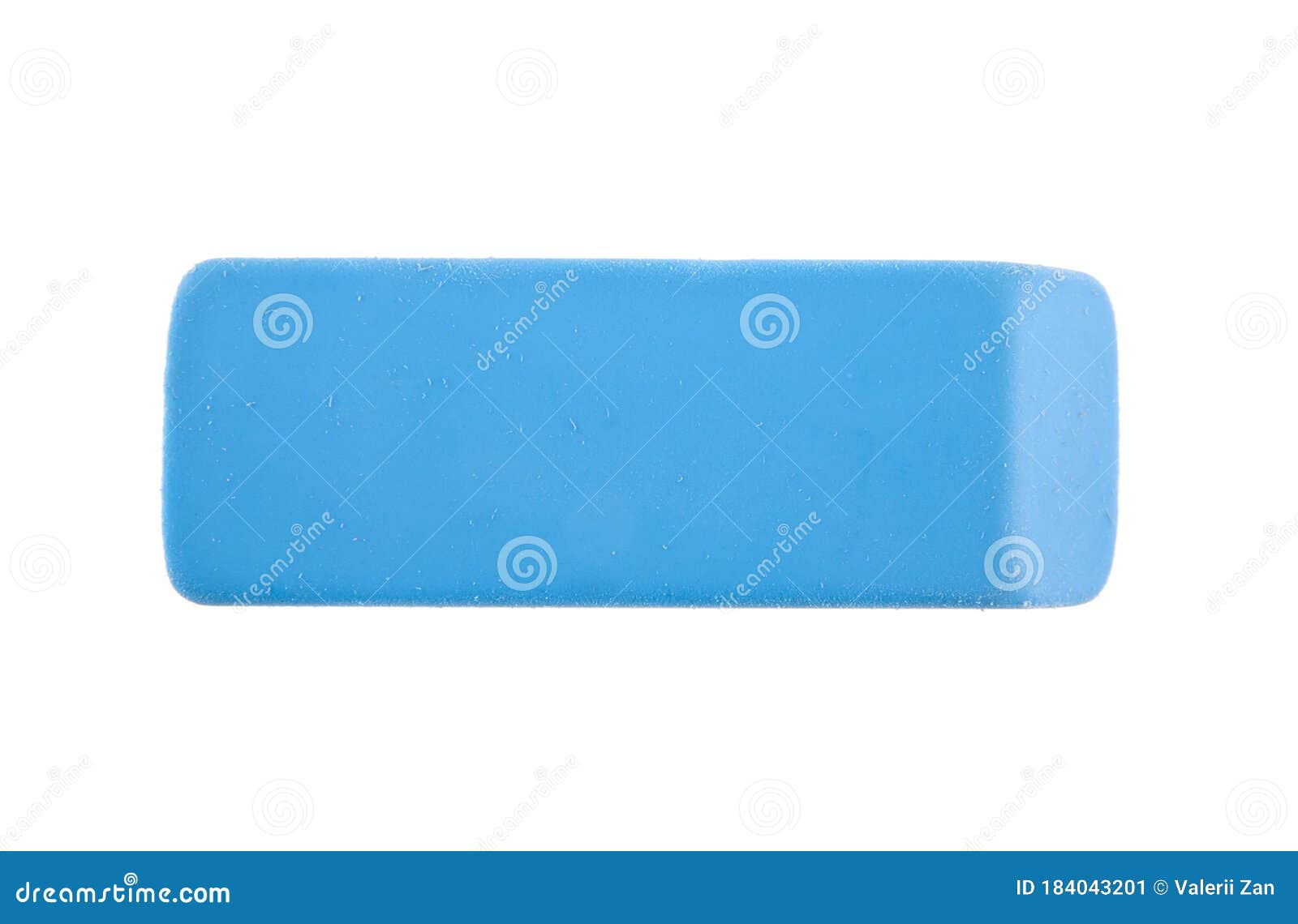 Blue Eraser On A White Background. Line Drawn In Pencil. Eraser Erases ...