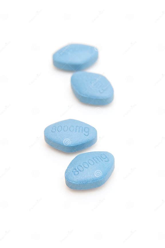 Blue Erectile Dysfunction Pills Stock Image - Image of isolated ...