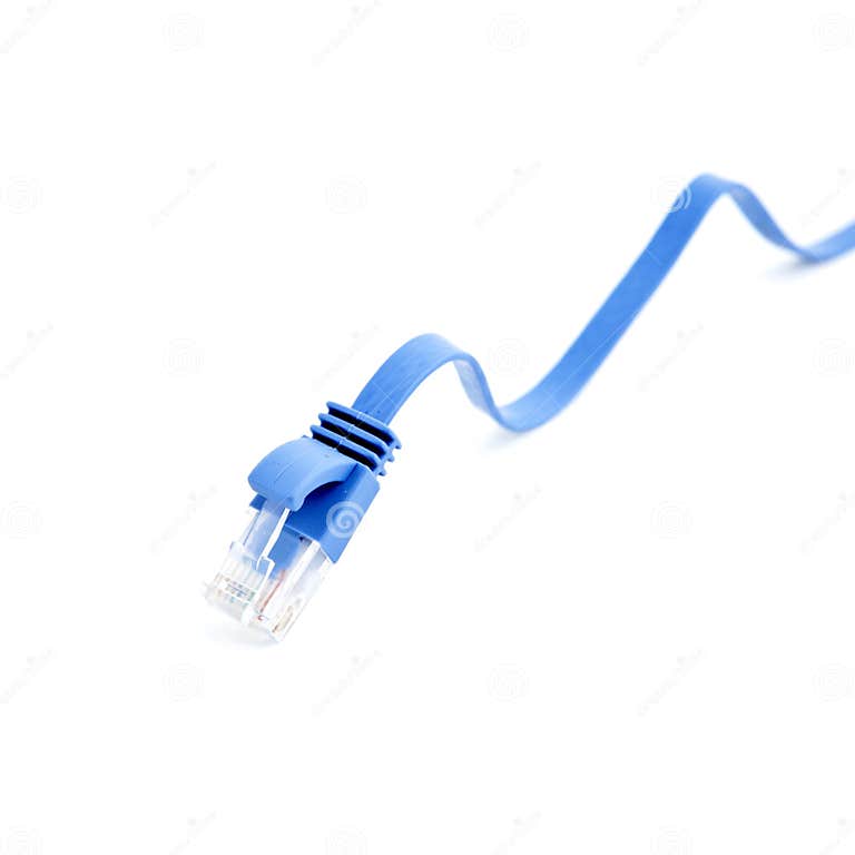Blue Ethernet Cable (RJ45) stock image. Image of connector - 26670687