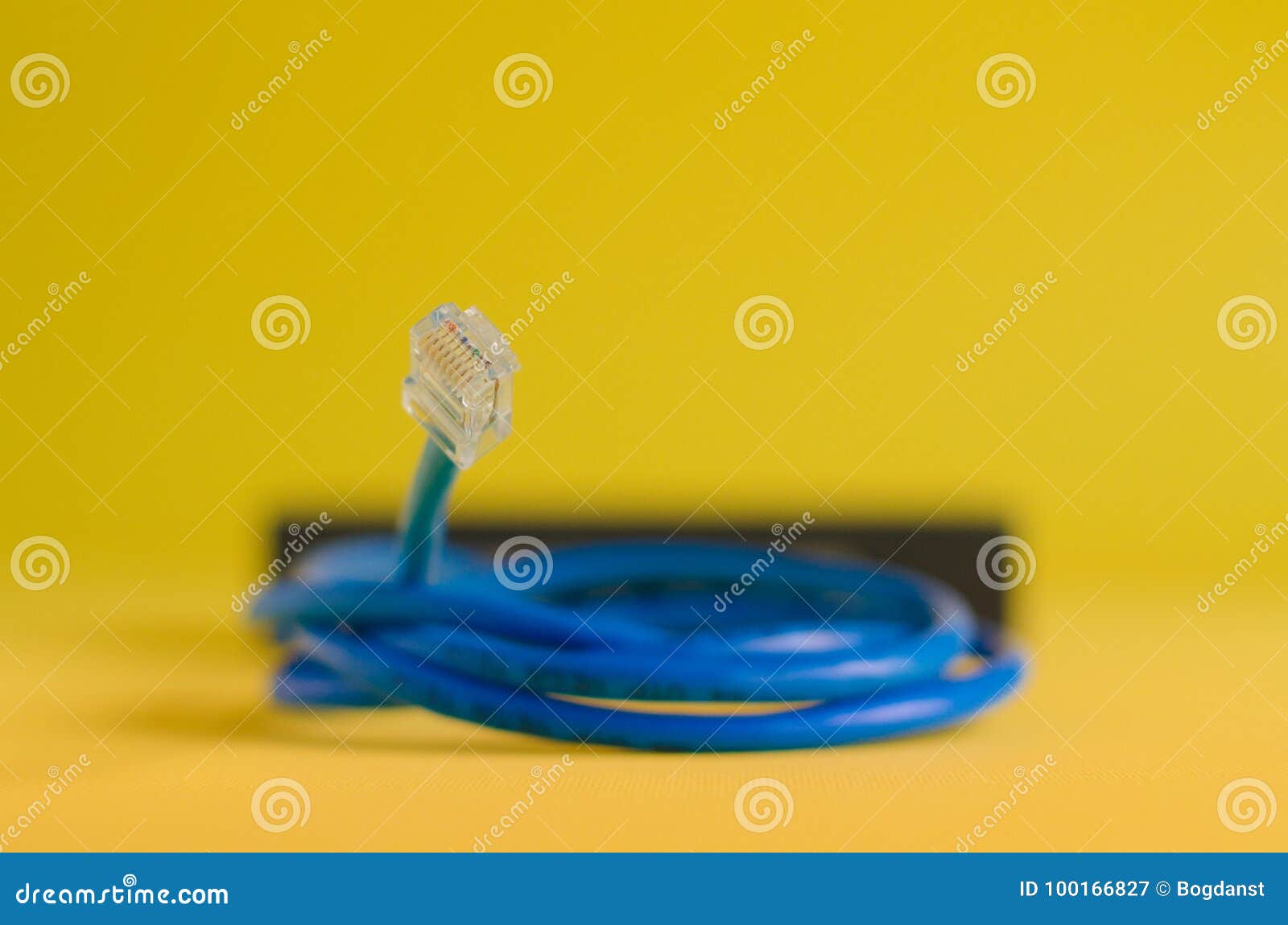 Internet Cable and Router, in Vivid Colors Stock Image - Image of ...