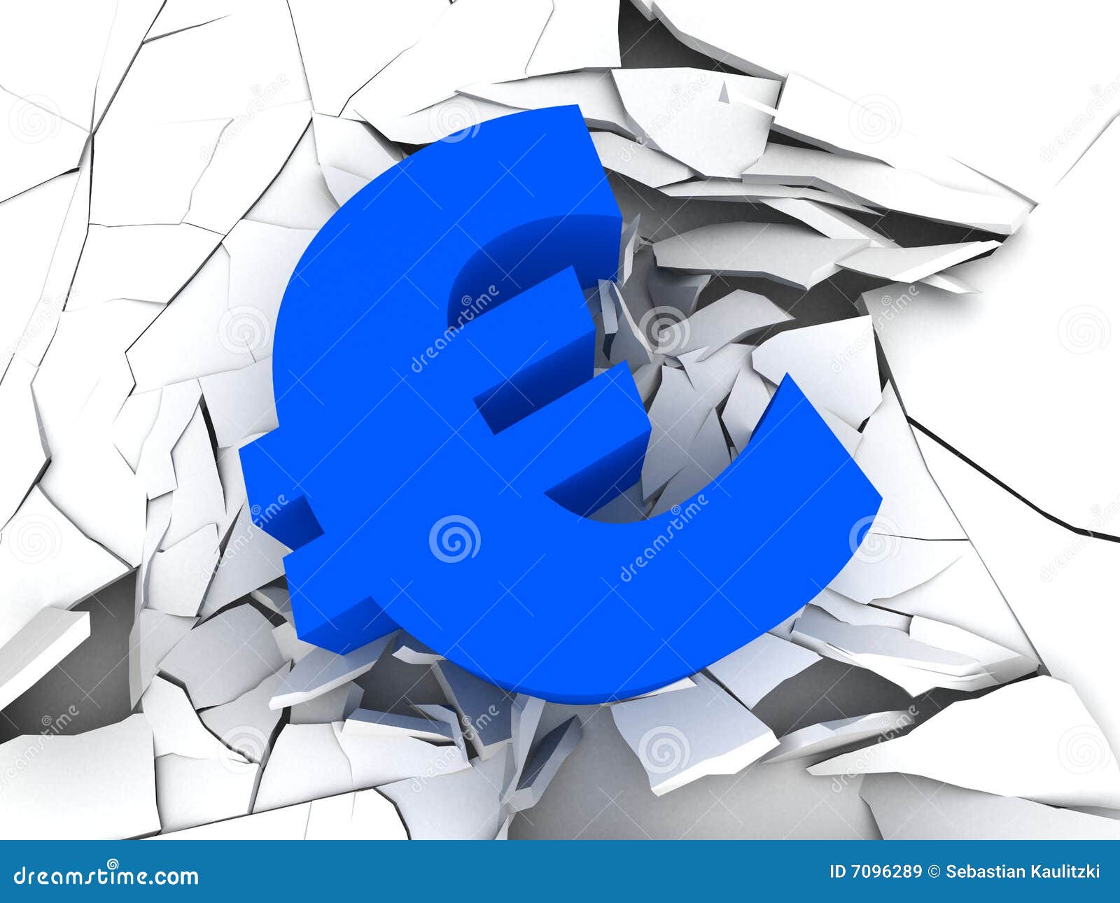 Blue euro sign stock illustration. Illustration of economy - 7096289