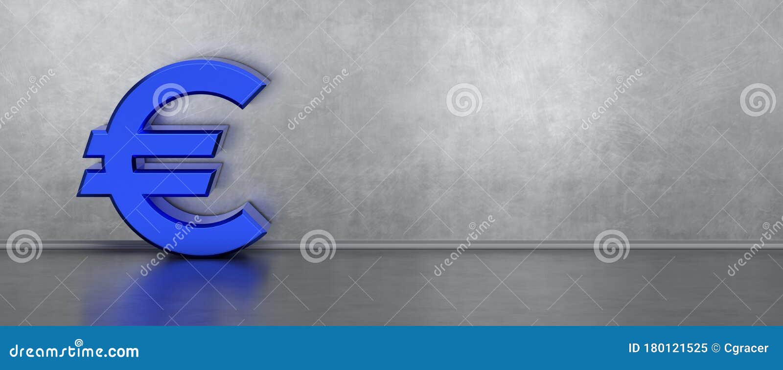 Blue euro sign, symbol stock illustration. Illustration of sign - 180121525