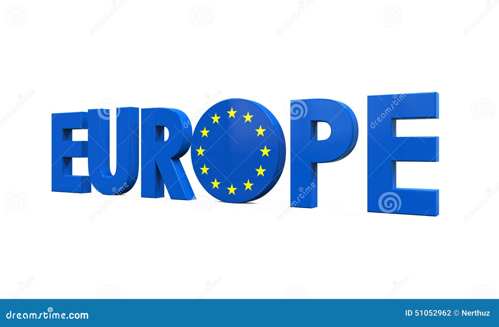 Blue Europe Text stock illustration. Illustration of emblem - 51052962