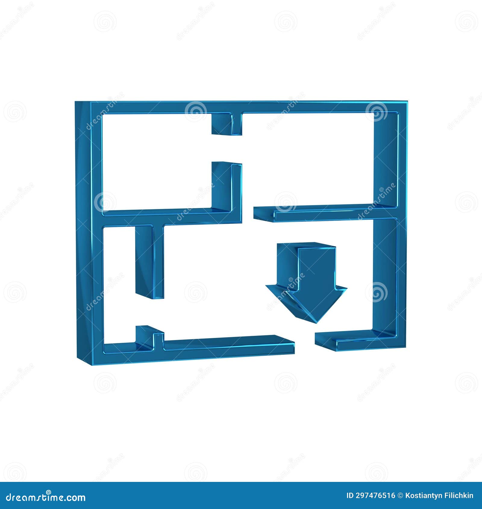 Blue Evacuation Plan Icon Isolated On Transparent Background. Fire ...
