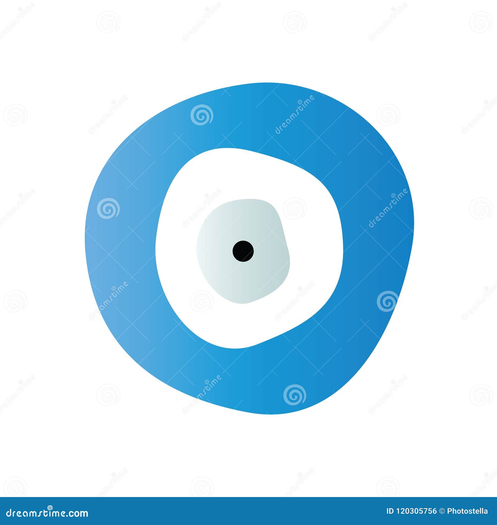 Blue Evil Eye Vector Isolated on White Background Stock Vector ...
