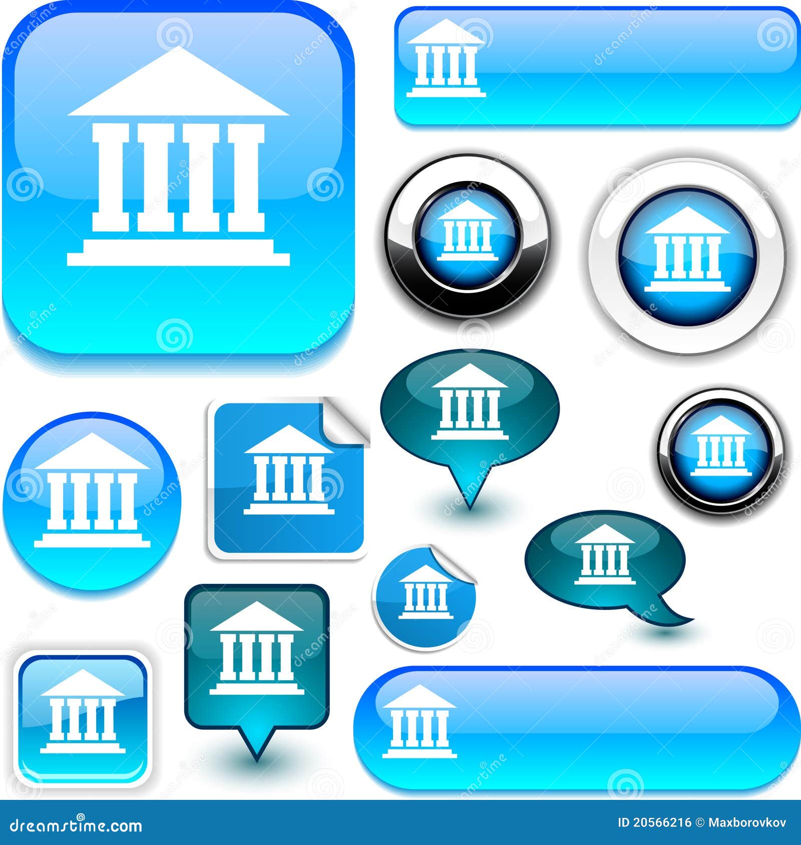 Blue Exchange signs. stock vector. Illustration of collection - 20566216