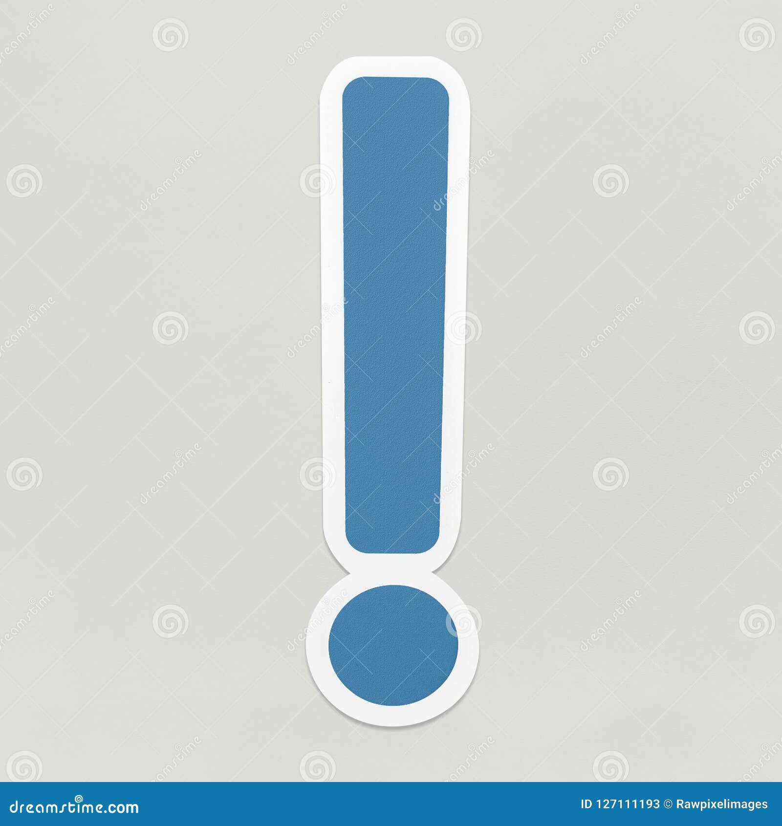 Blue Exclamation Mark ! Icon Isolated Stock Illustration - Illustration ...