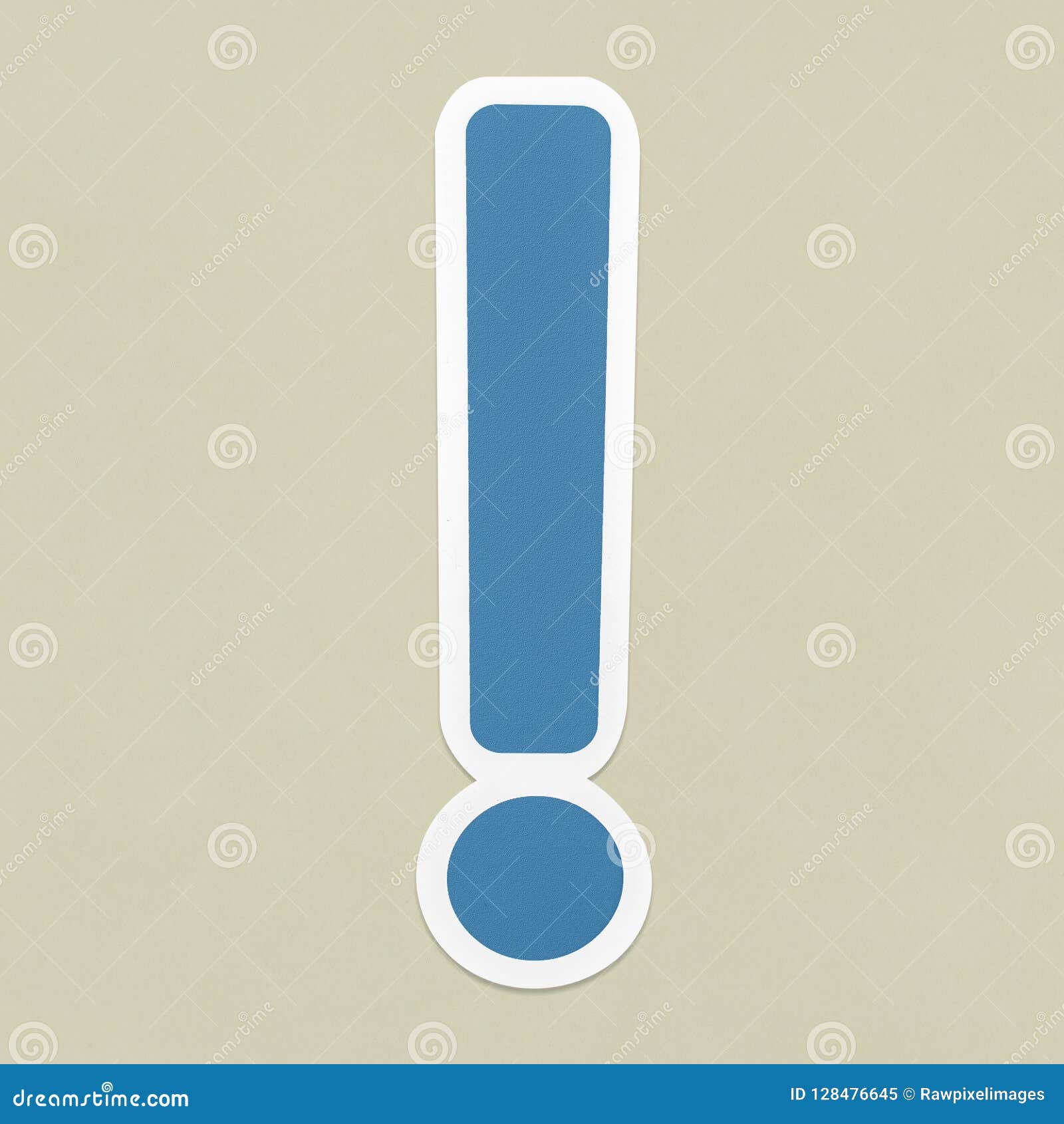 Blue Exclamation Mark ! Icon Isolated Stock Illustration - Illustration ...