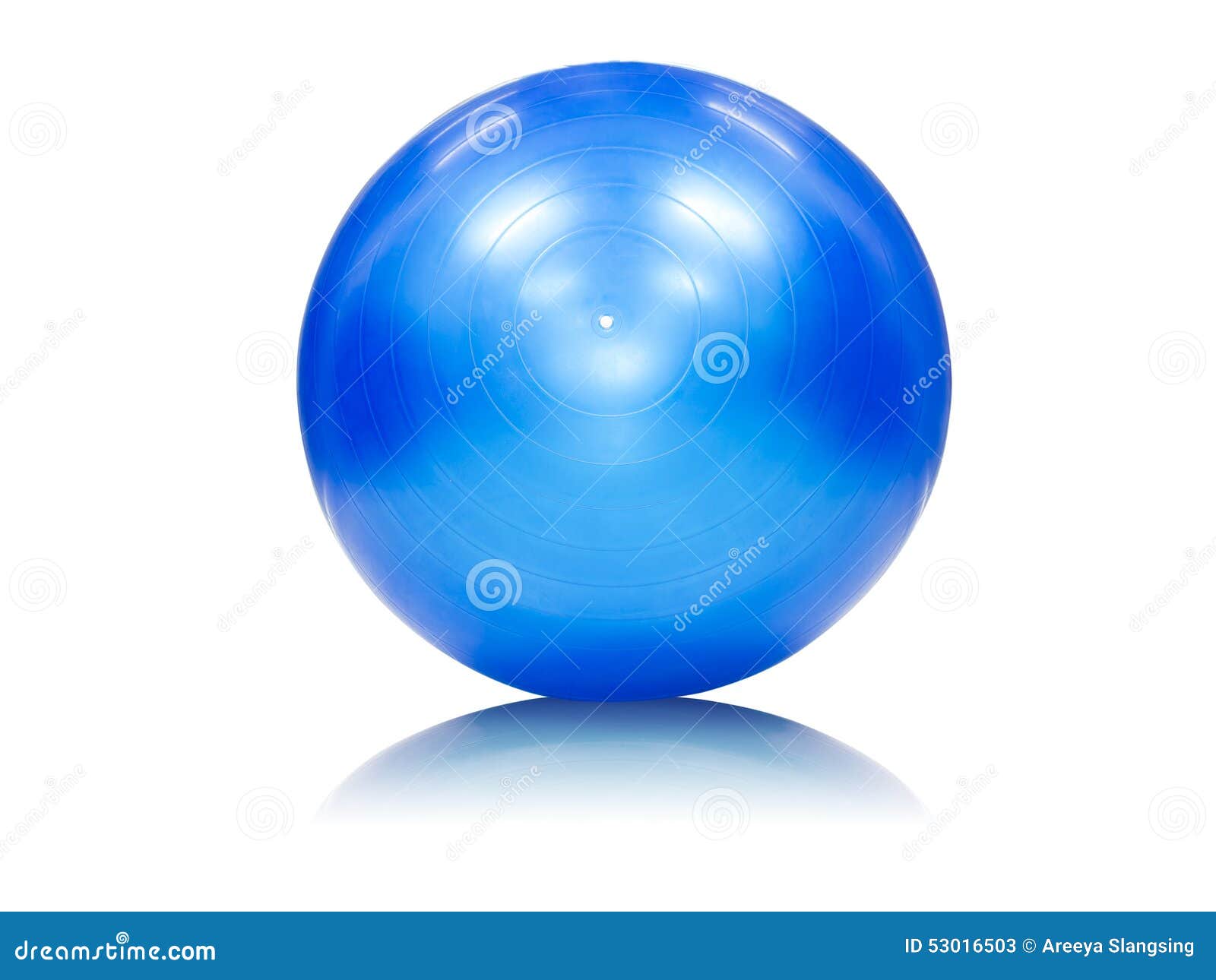 Blue Exercise Ball Isolated on White Stock Image - Image of ball ...