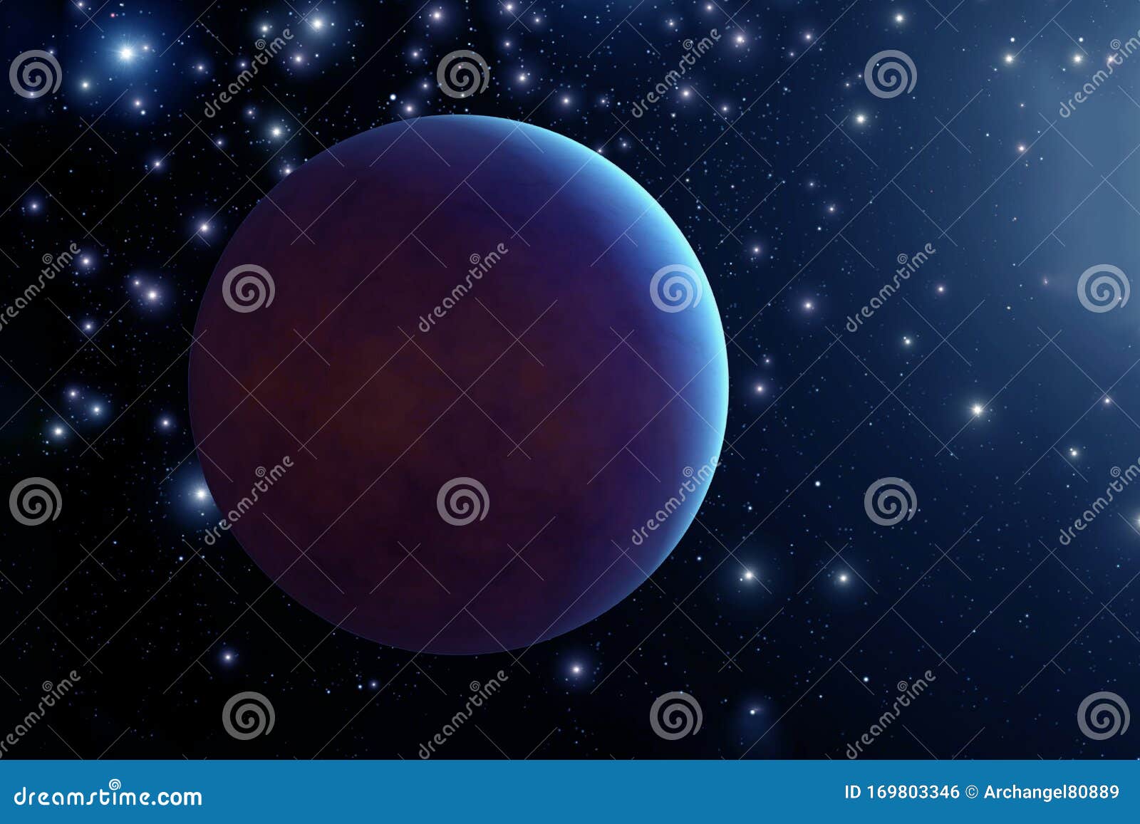 Blue Exoplanet in Deep Space. Elements of this Image Furnished by NASA ...
