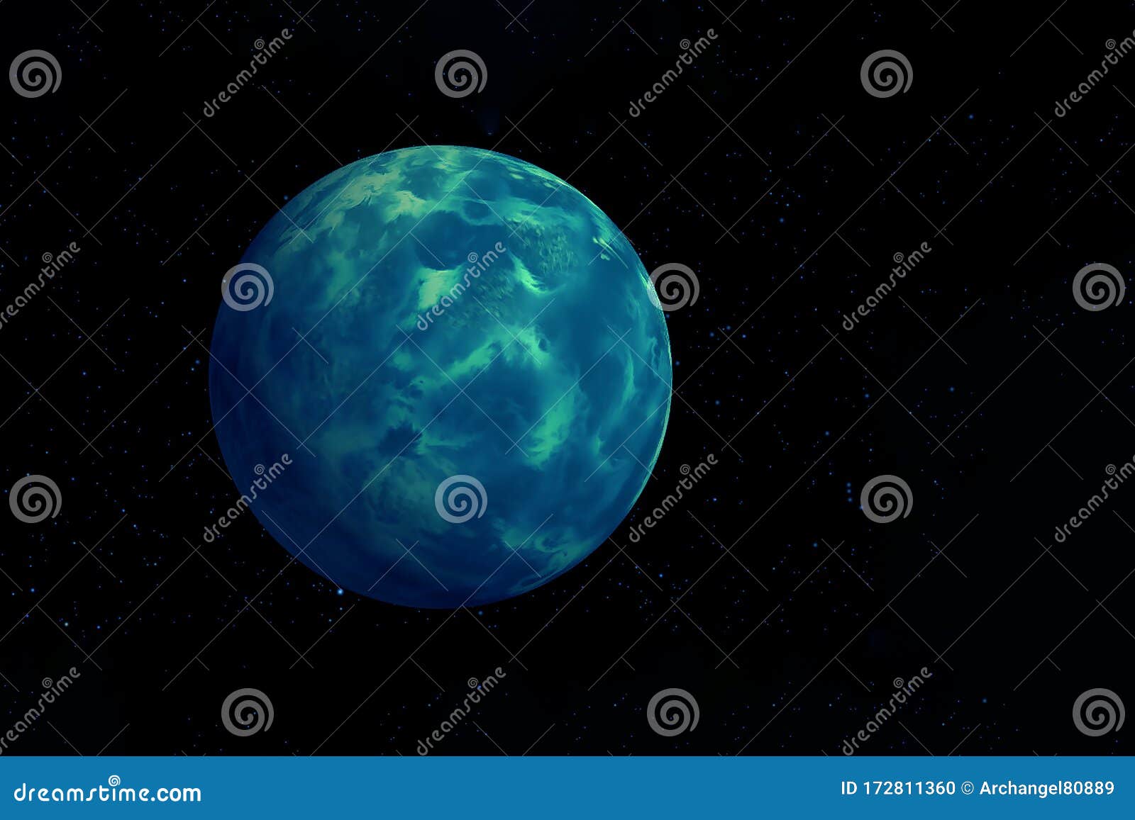 Blue Exoplanet in Deep Space. Elements of this Image Were Furnished by ...