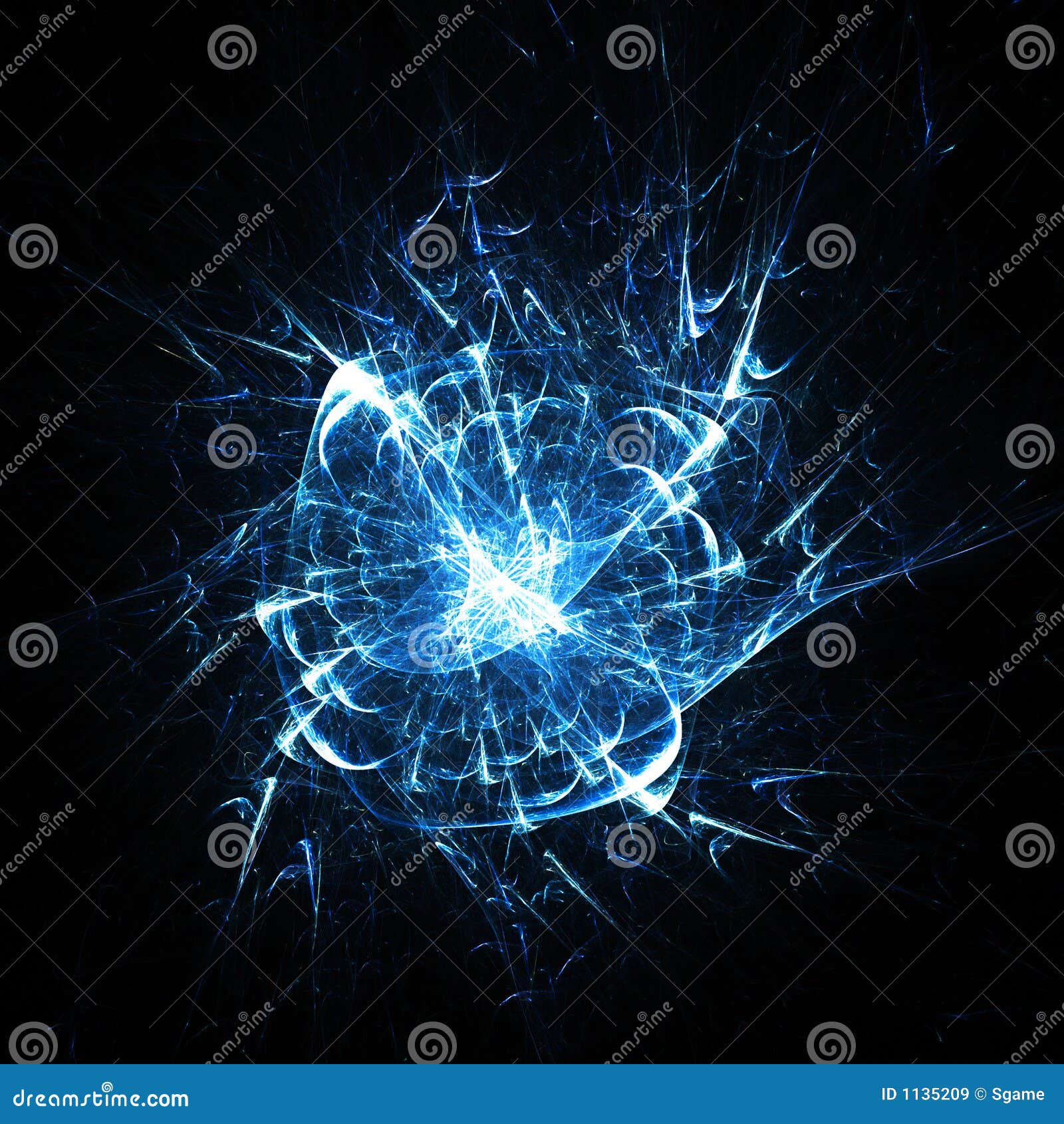 Blue explosion stock illustration. Illustration of night - 1135209