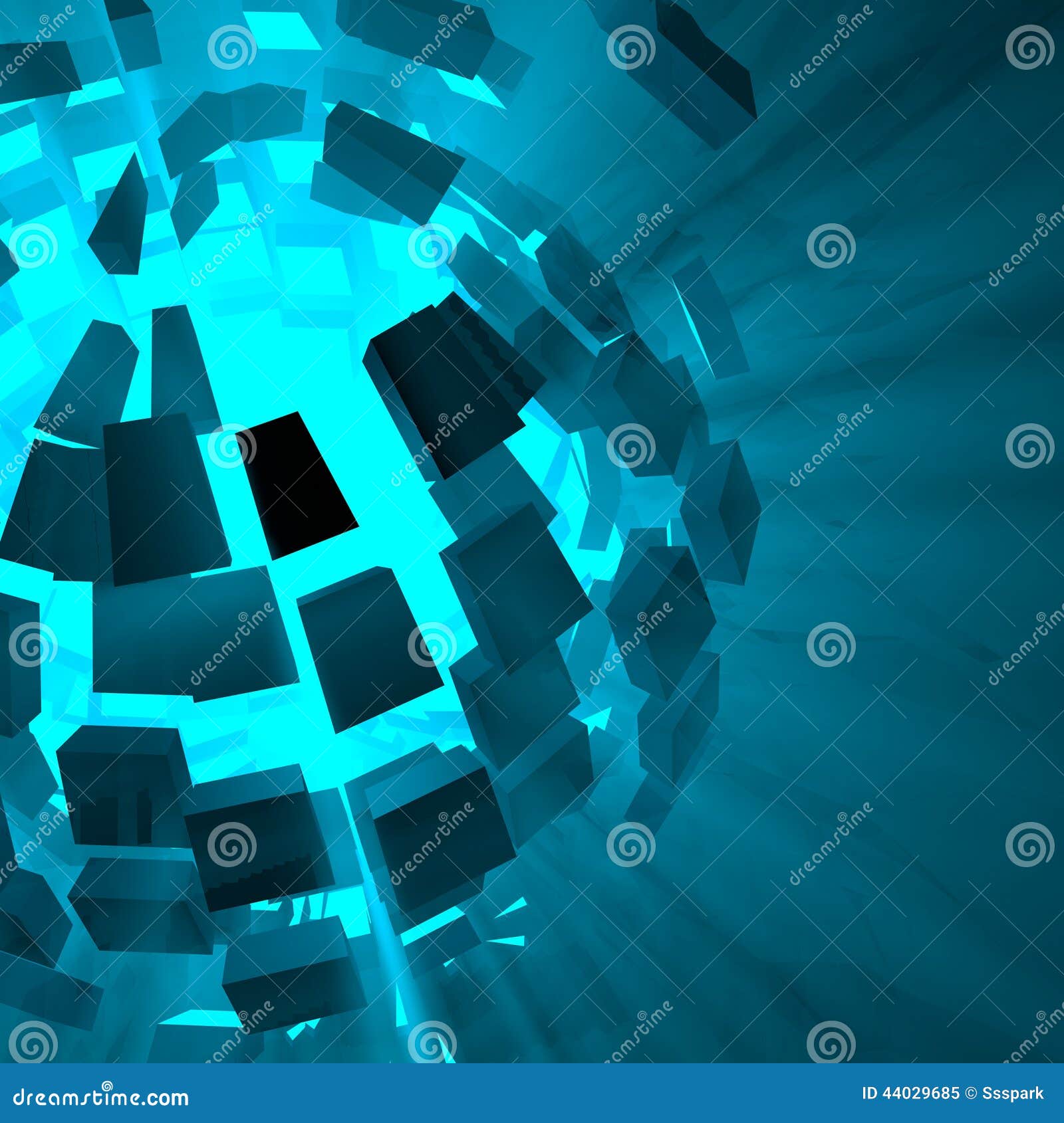 Blue Explosion Background stock illustration. Illustration of explosive ...