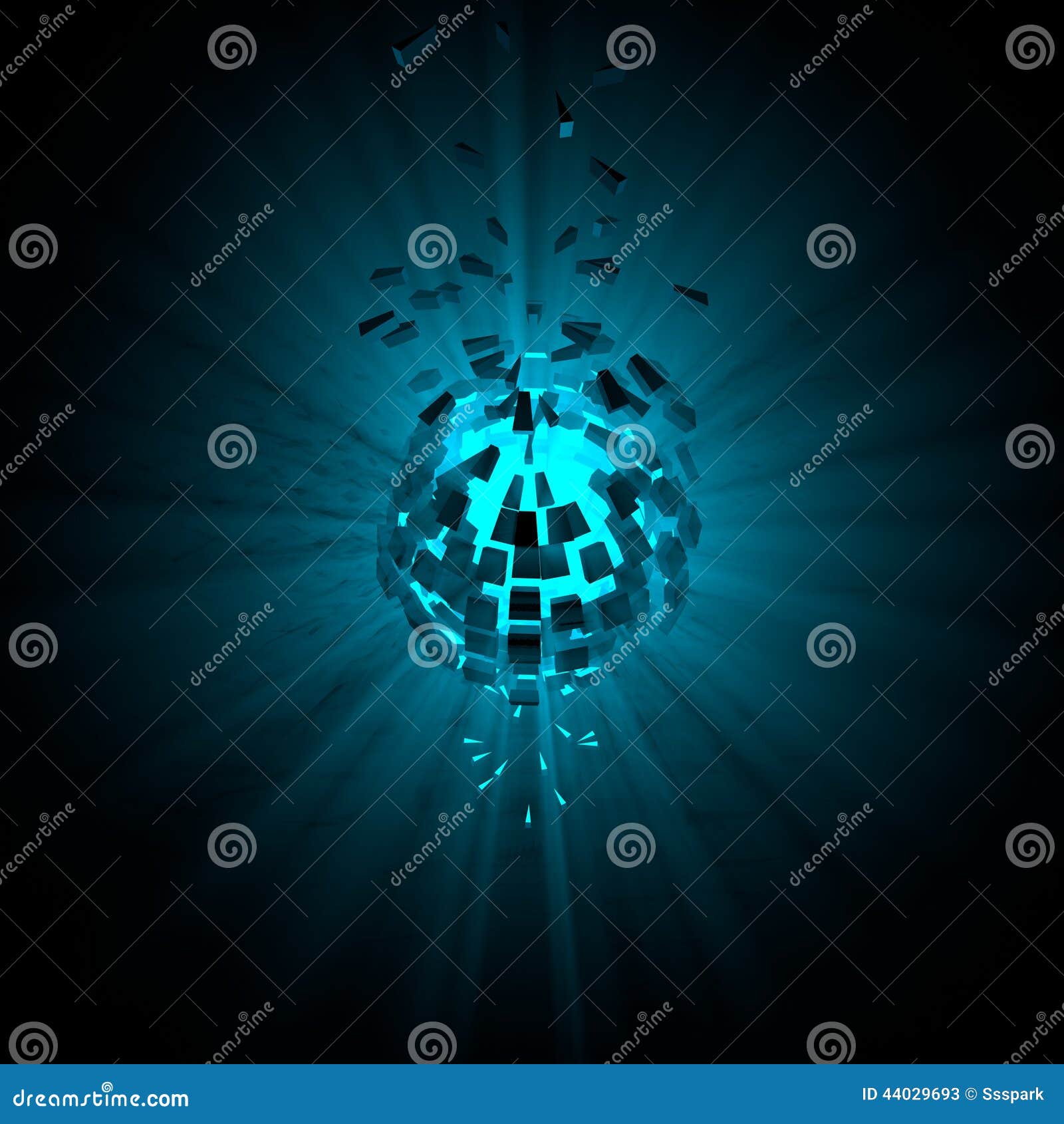 Blue Explosion Background stock illustration. Illustration of abstract ...