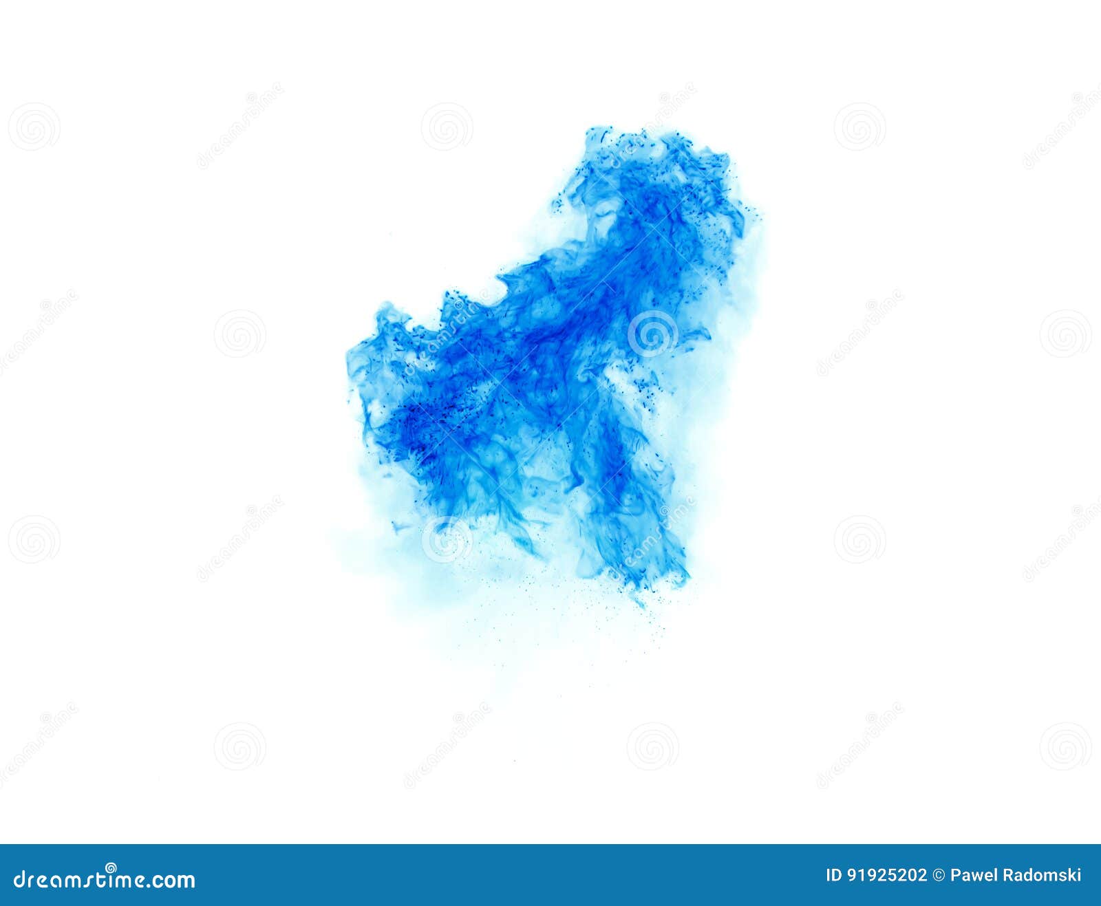 Blue Explosion Isolated on White Background Stock Photo - Image of ...