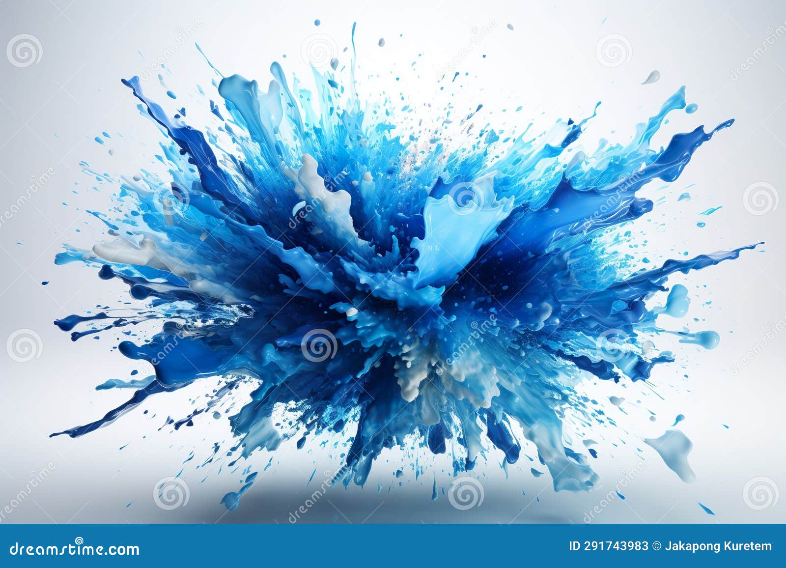 Blue Explosion Light White Background. Stock Image - Image of dust ...