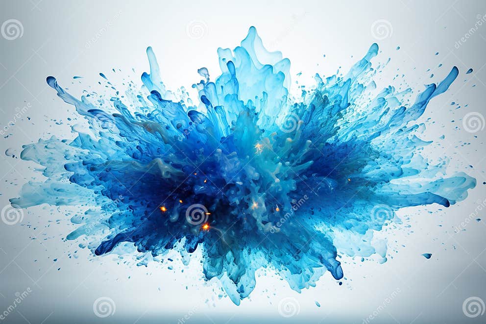 Blue Explosion Light White Background. Stock Image - Image of abstract ...