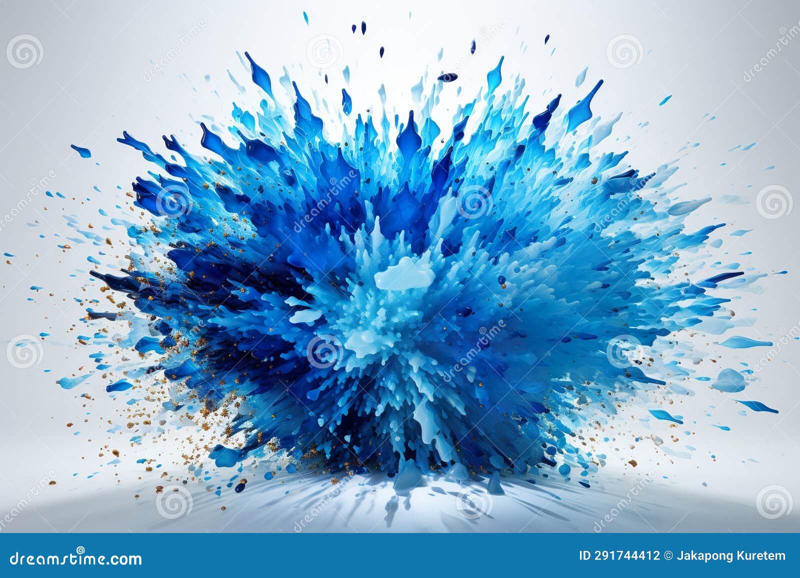 Blue Explosion Light White Background. Stock Photo - Image of light ...