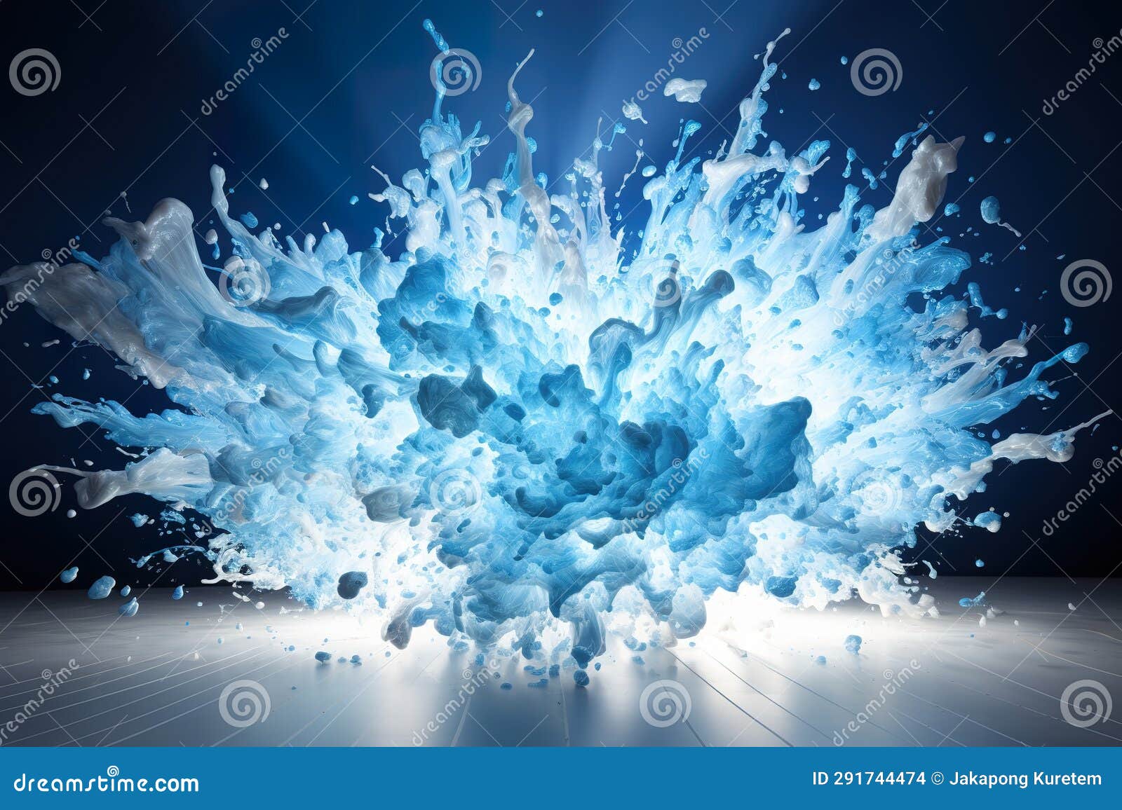 Blue Explosion Light White Background. Stock Photo - Image of spark ...