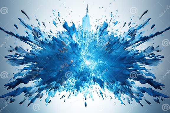 Blue Explosion Light White Background. Stock Photo - Image of dirt ...