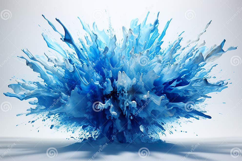 Blue Explosion Light White Background. Stock Image - Image of explosive ...