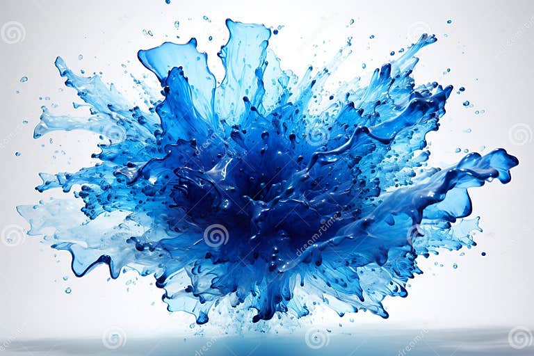 Blue Explosion Light White Background. Stock Image - Image of ...