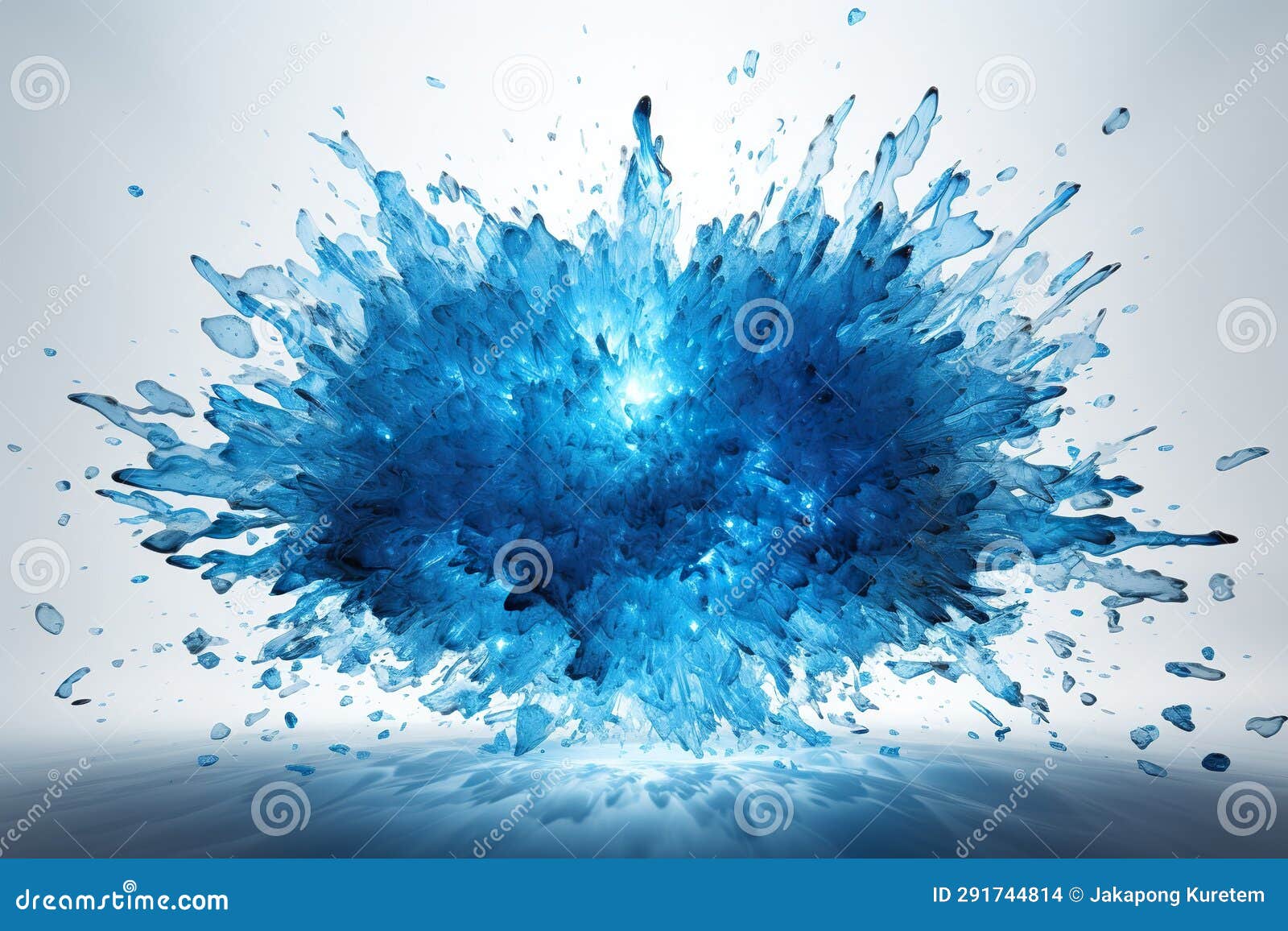 Blue Explosion Light White Background. Stock Photo - Image of abstract ...