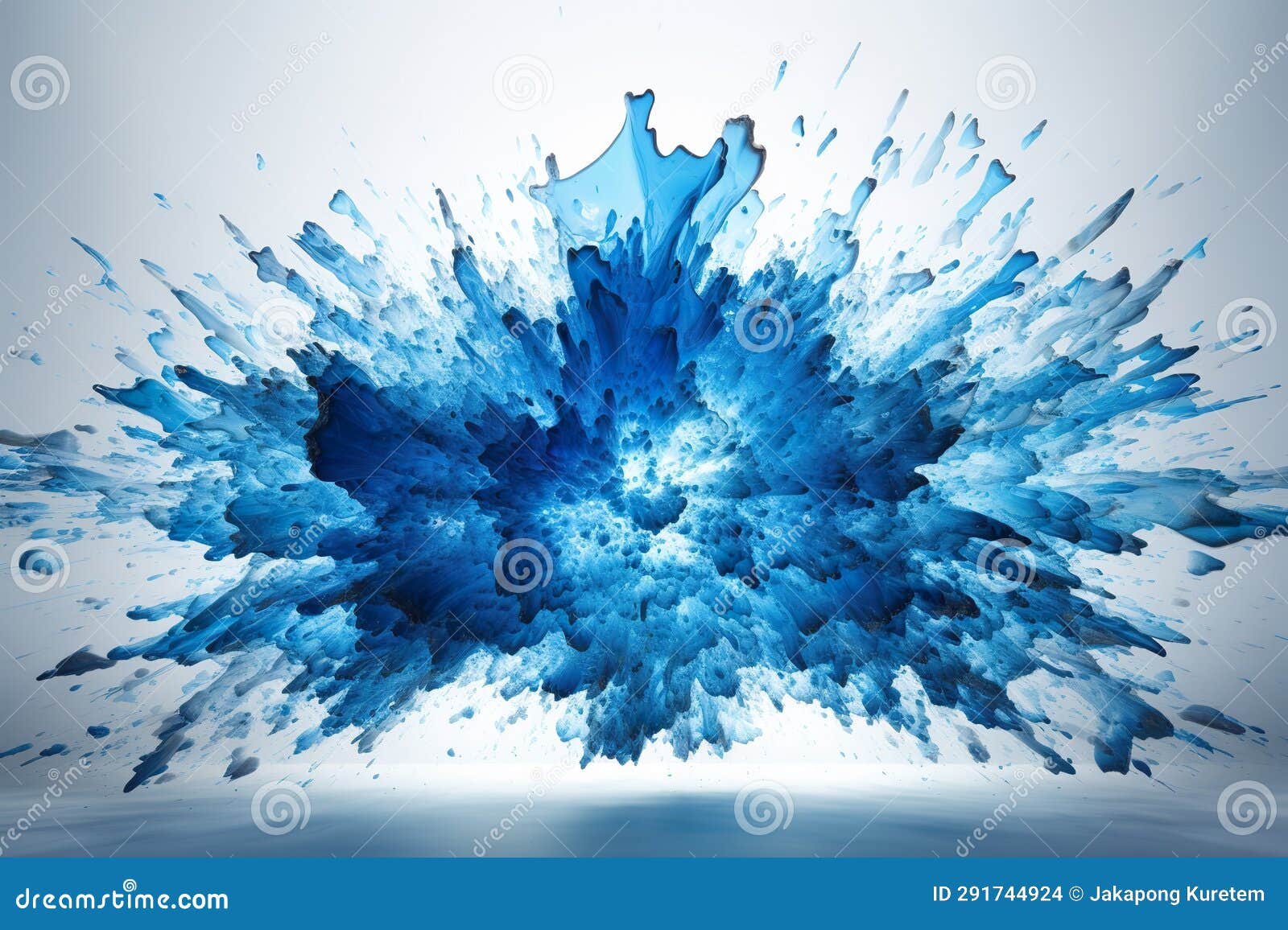 Blue Explosion Light White Background. Stock Photo - Image of ball ...