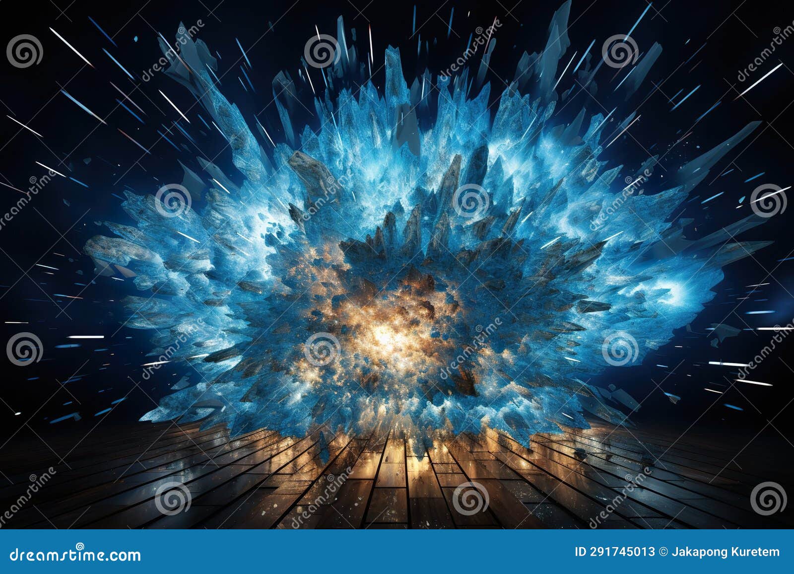 Blue Explosion Light White Background. Stock Image - Image of ...