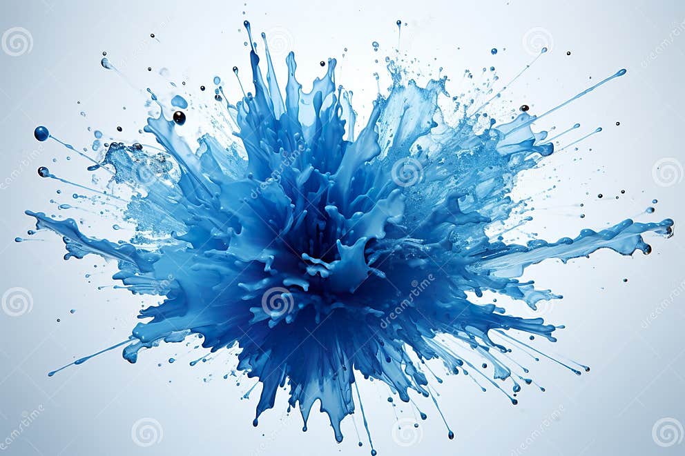 Blue Explosion Light White Background. Stock Photo - Image of heat ...