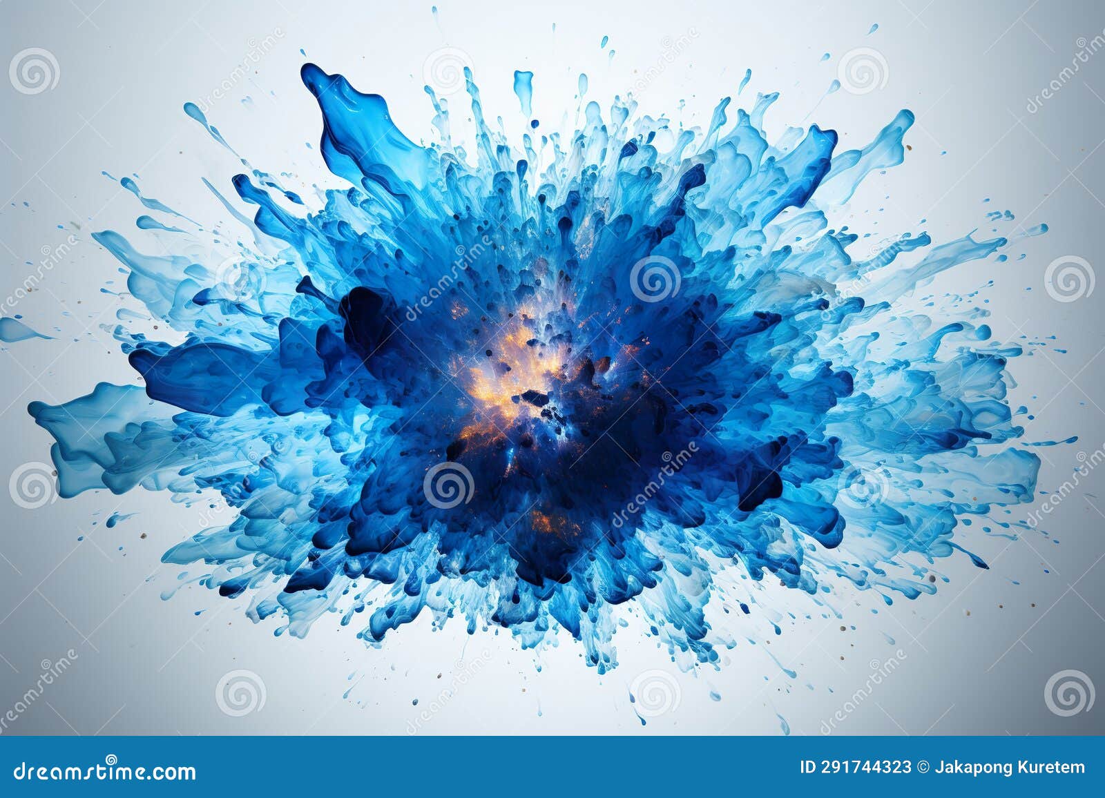 Blue Explosion Light White Background. Stock Image - Image of colours ...