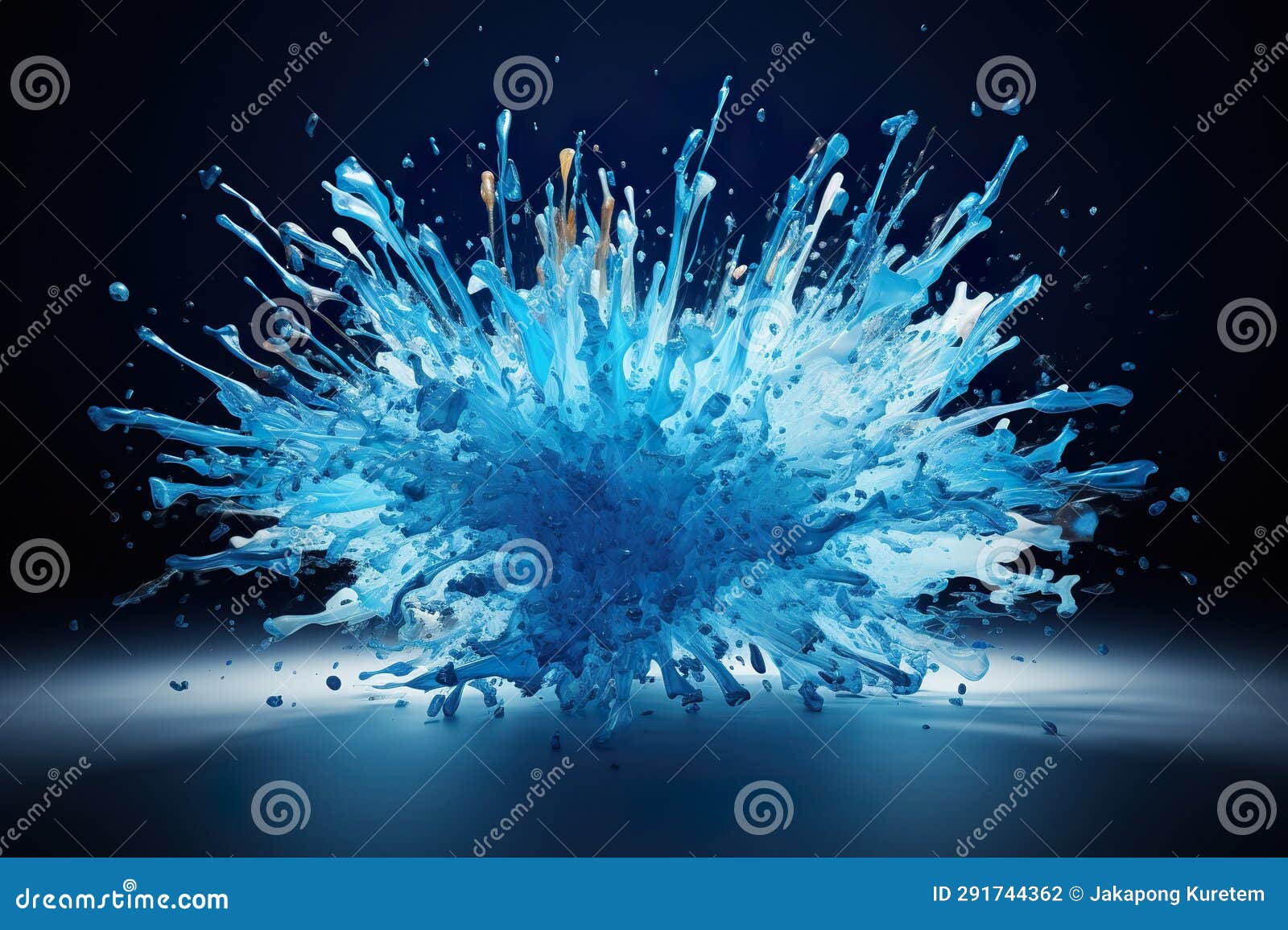 Blue Explosion Light White Background. Stock Photo - Image of spark ...