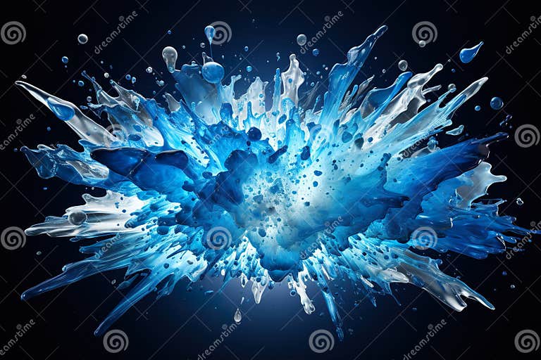 Blue Explosion Light White Background. Stock Image - Image of explosion ...