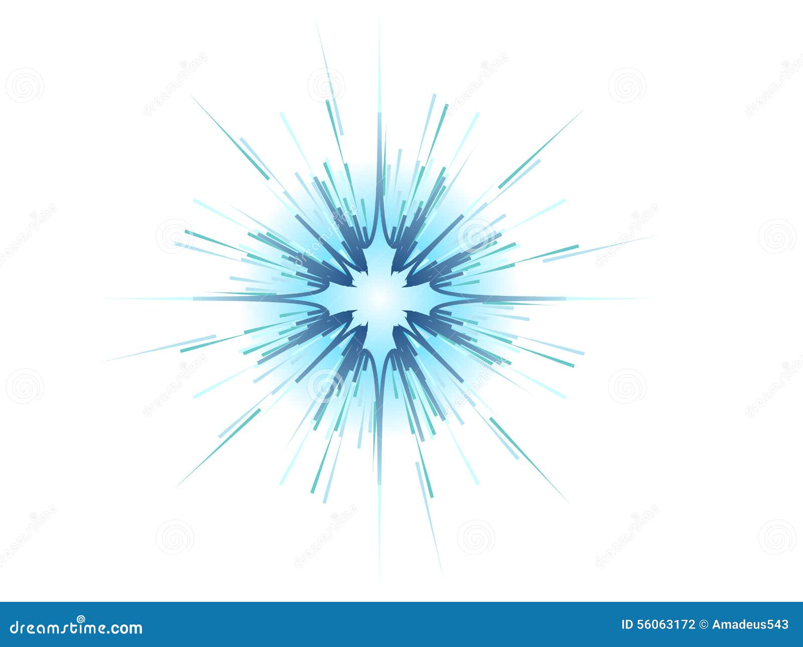 Blue Explosion on White Background Vector Illustration Stock Vector ...