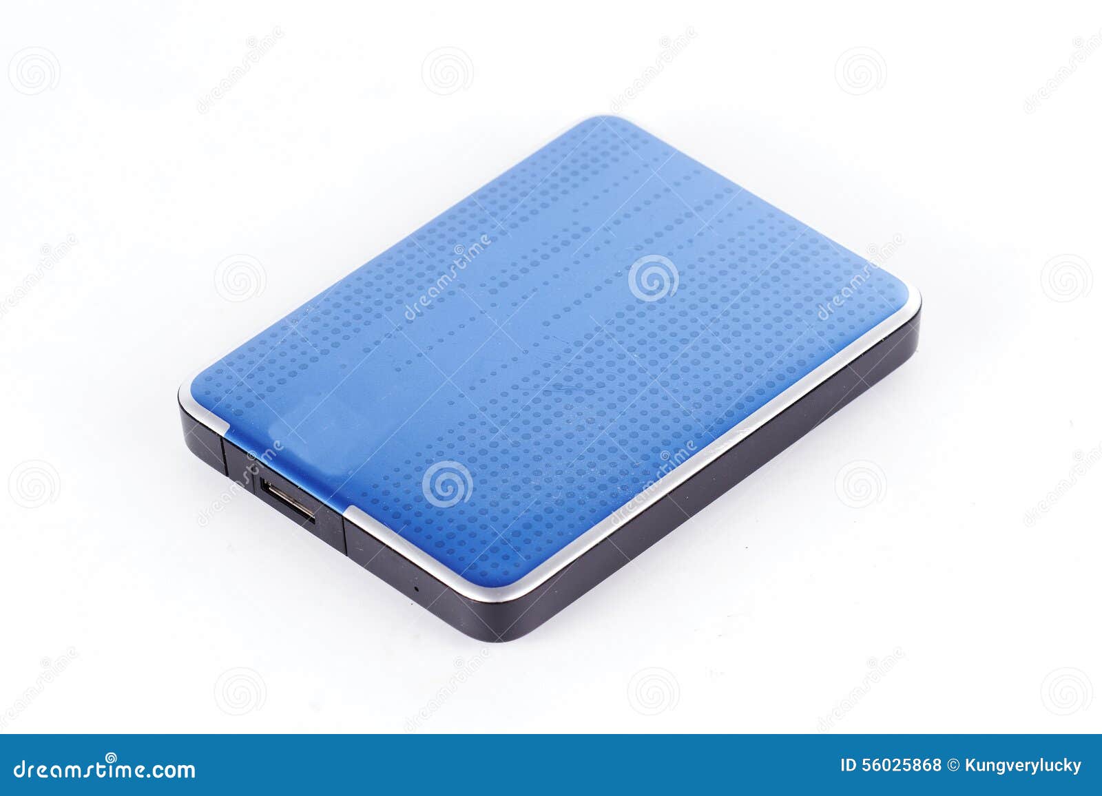 Blue External Hard Drive stock photo. Image of white - 56025868