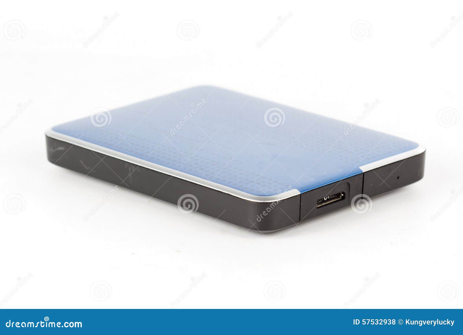 Blue External Hard Drive stock photo. Image of backup - 57532938