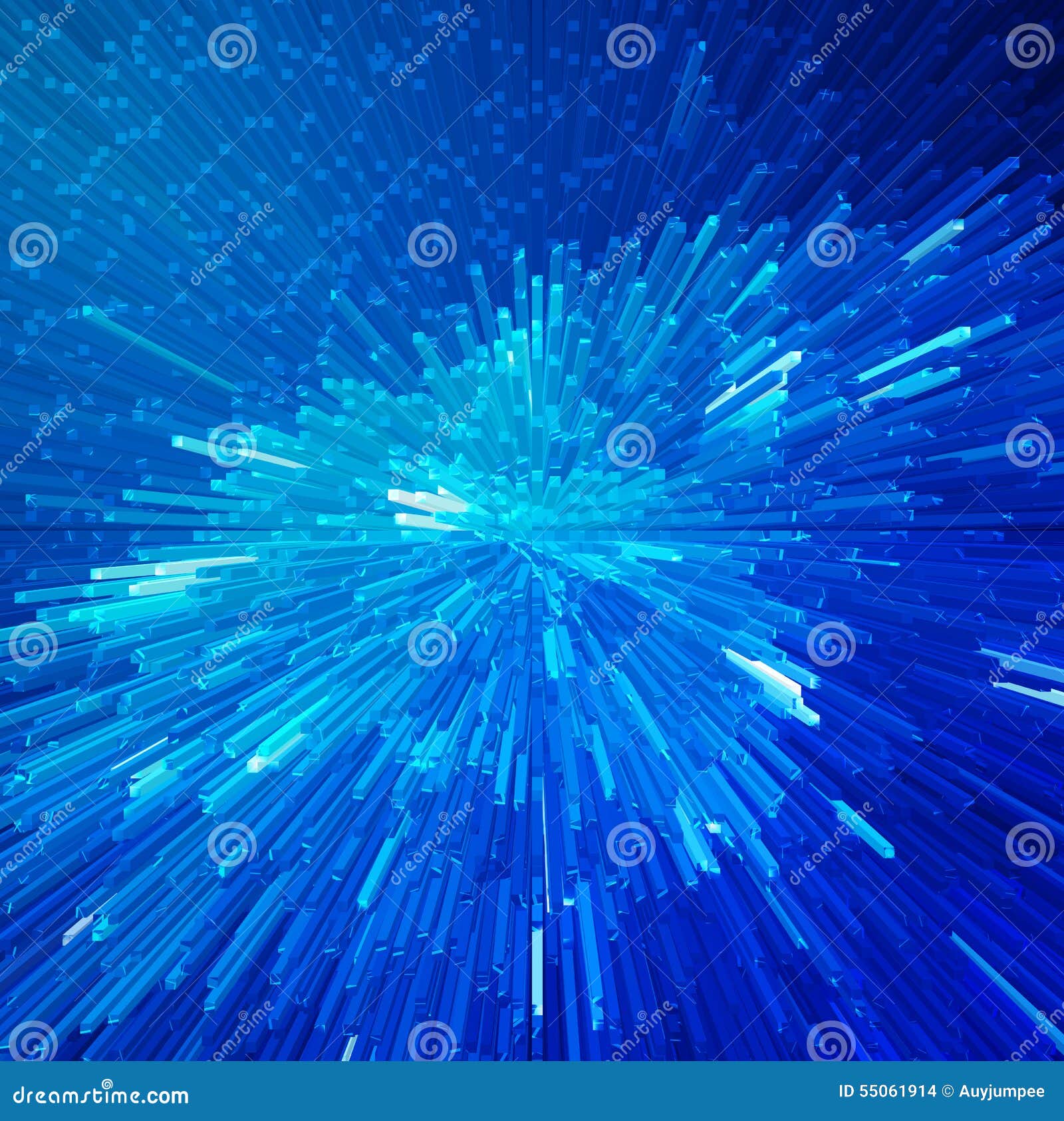 Blue Extrude Geometric Abstract Background for Technology Stock ...