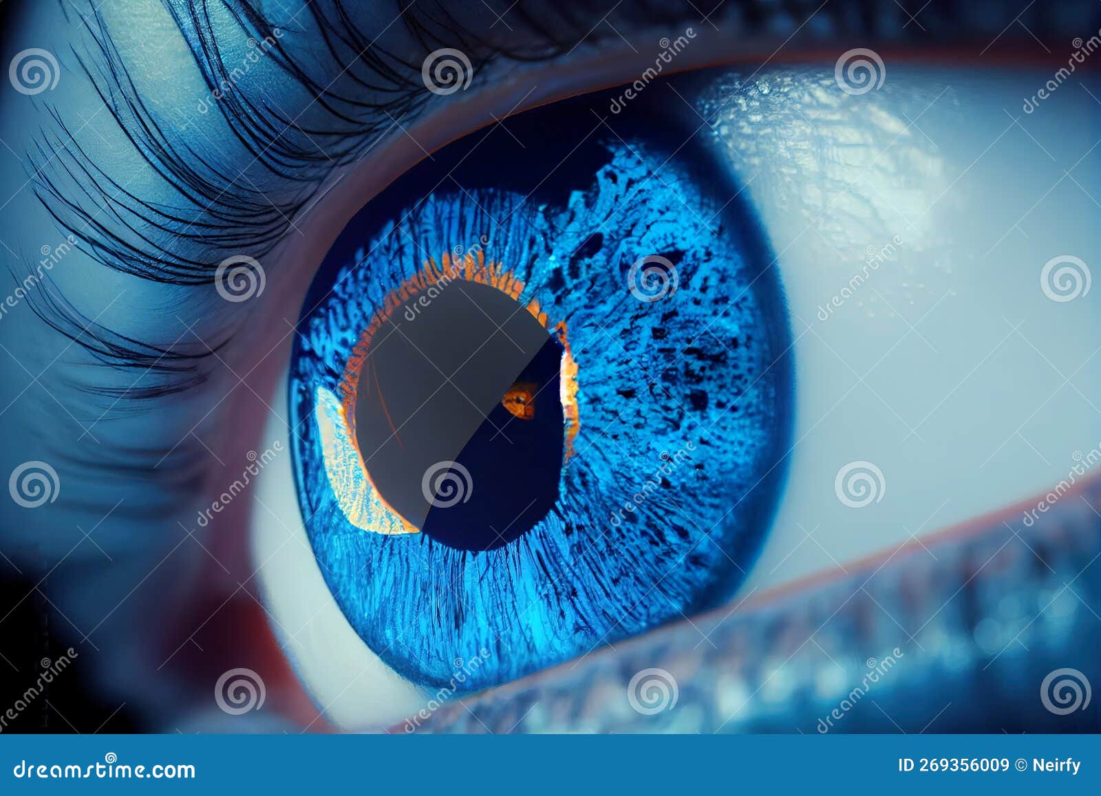 Blue eye close up stock image. Image of eyelashes, woman - 269356009